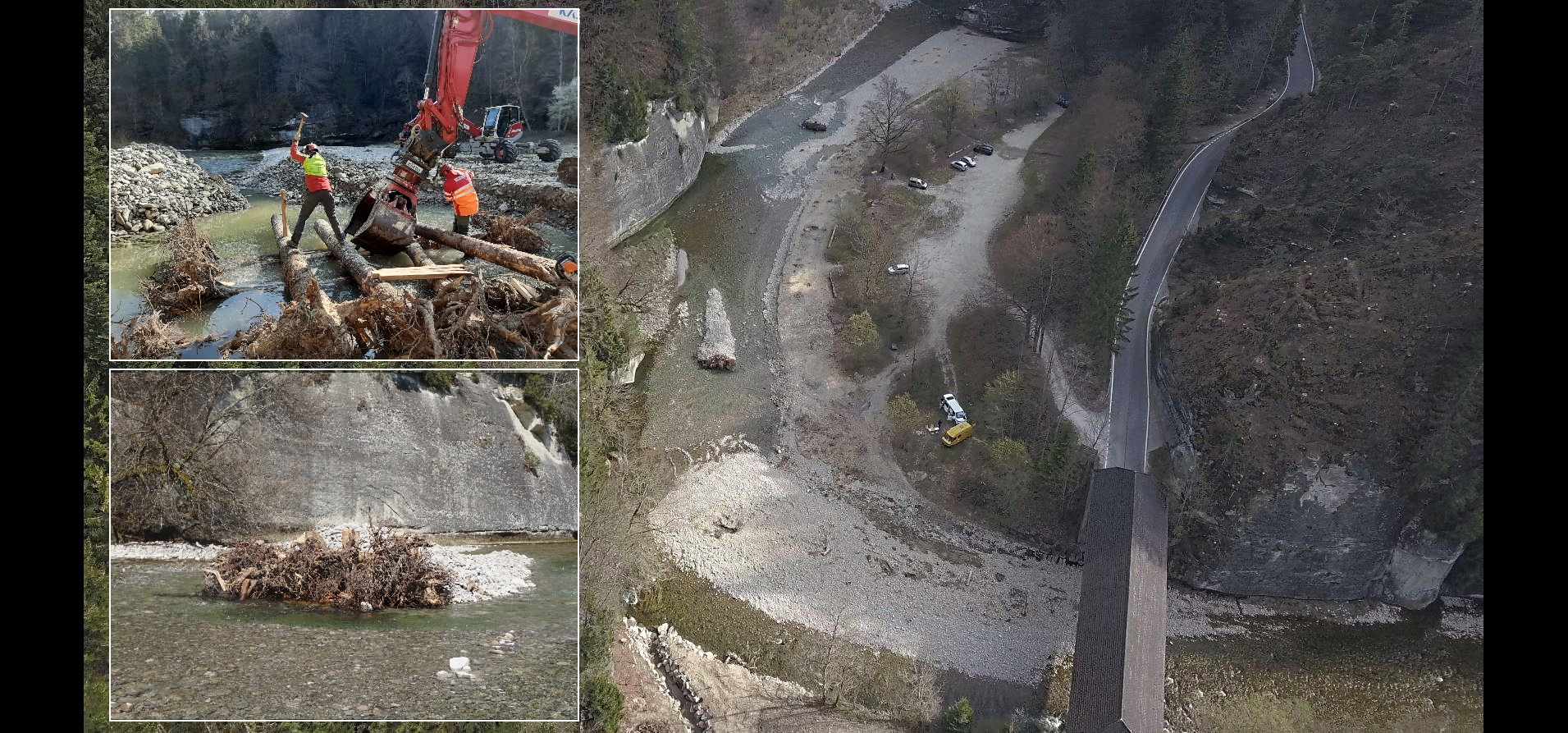 Engineered Log Jams in der Sense, Ruchmühli | Emch+Berger