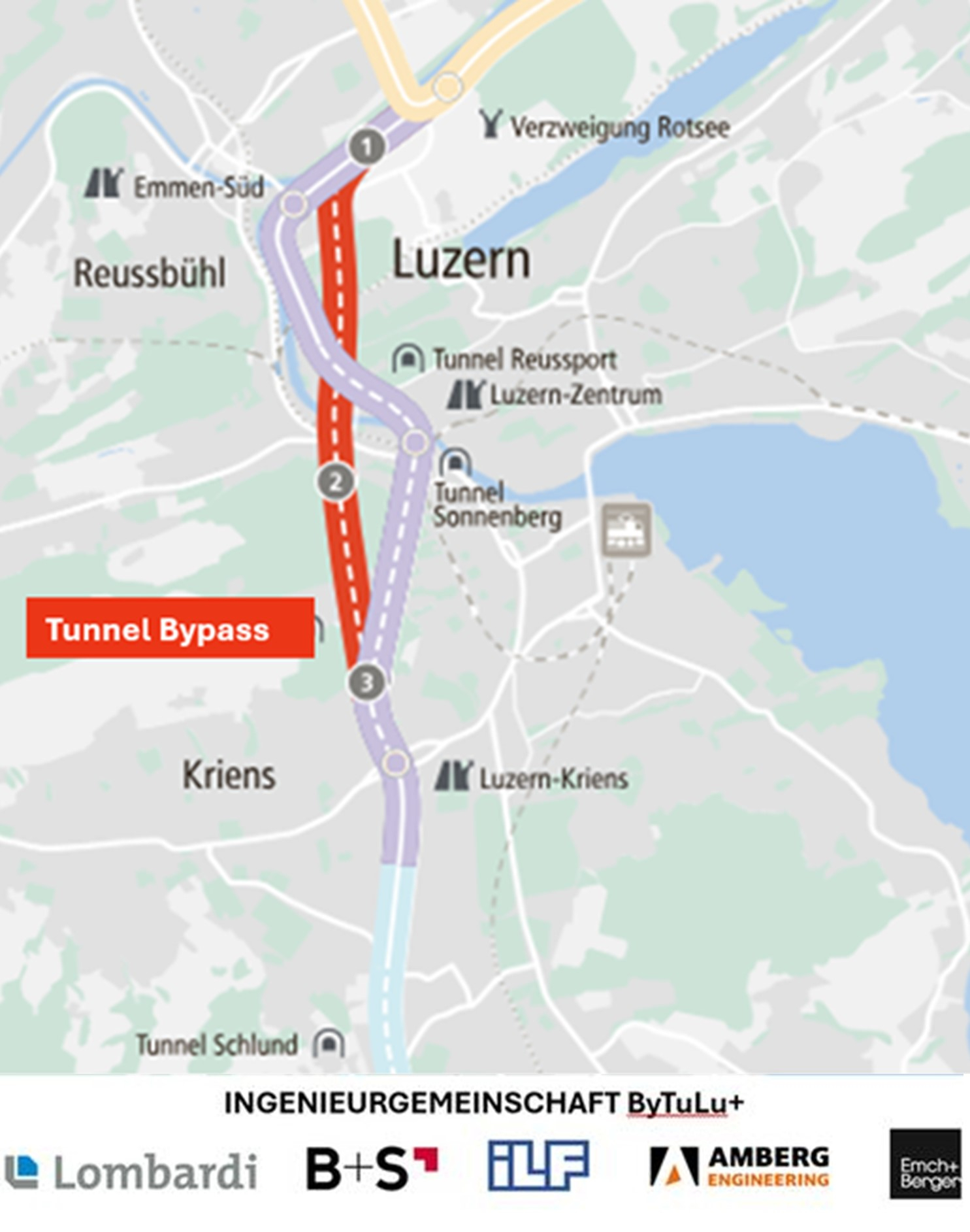 N02/N14 Gesamtsystem Bypass Luzern | Emch+Berger