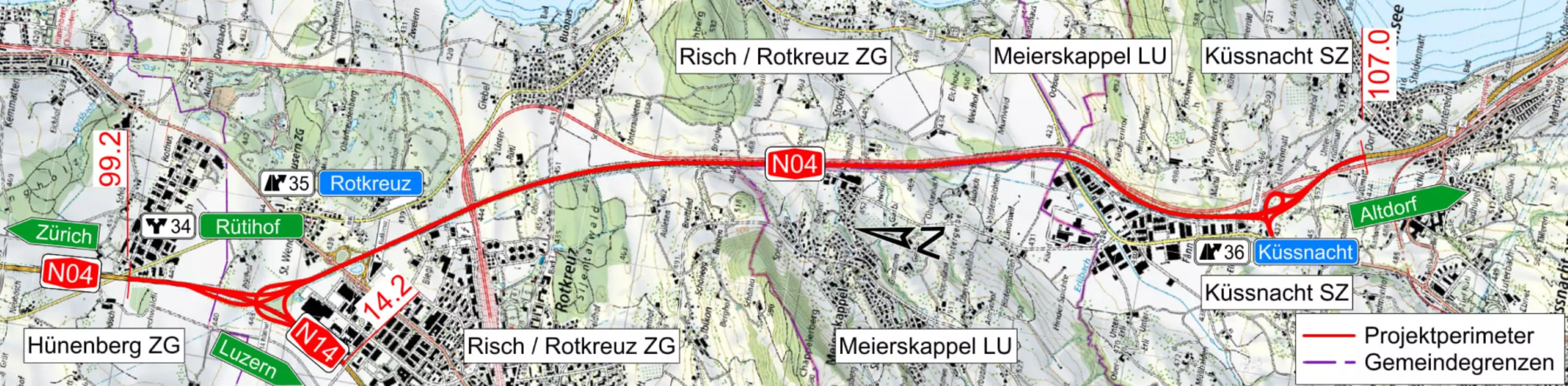 N04 Erhaltungsprojekt VZ Rütihof - AS Küssnacht | Emch+Berger